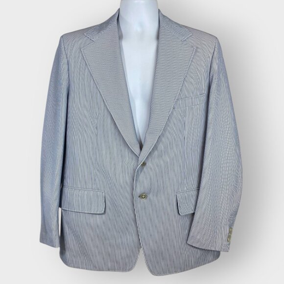 Haspel | Suits & Blazers | Vintage Haspel Mens Blazer 44 In Blue White ...